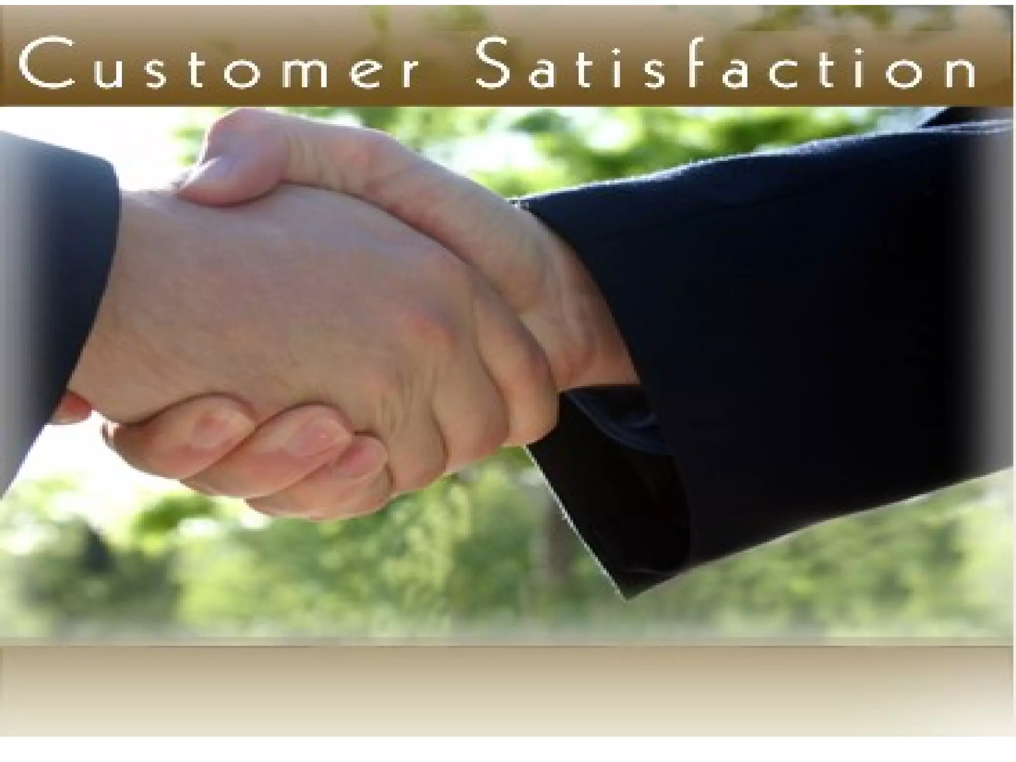 Customer satisfaction | PPT