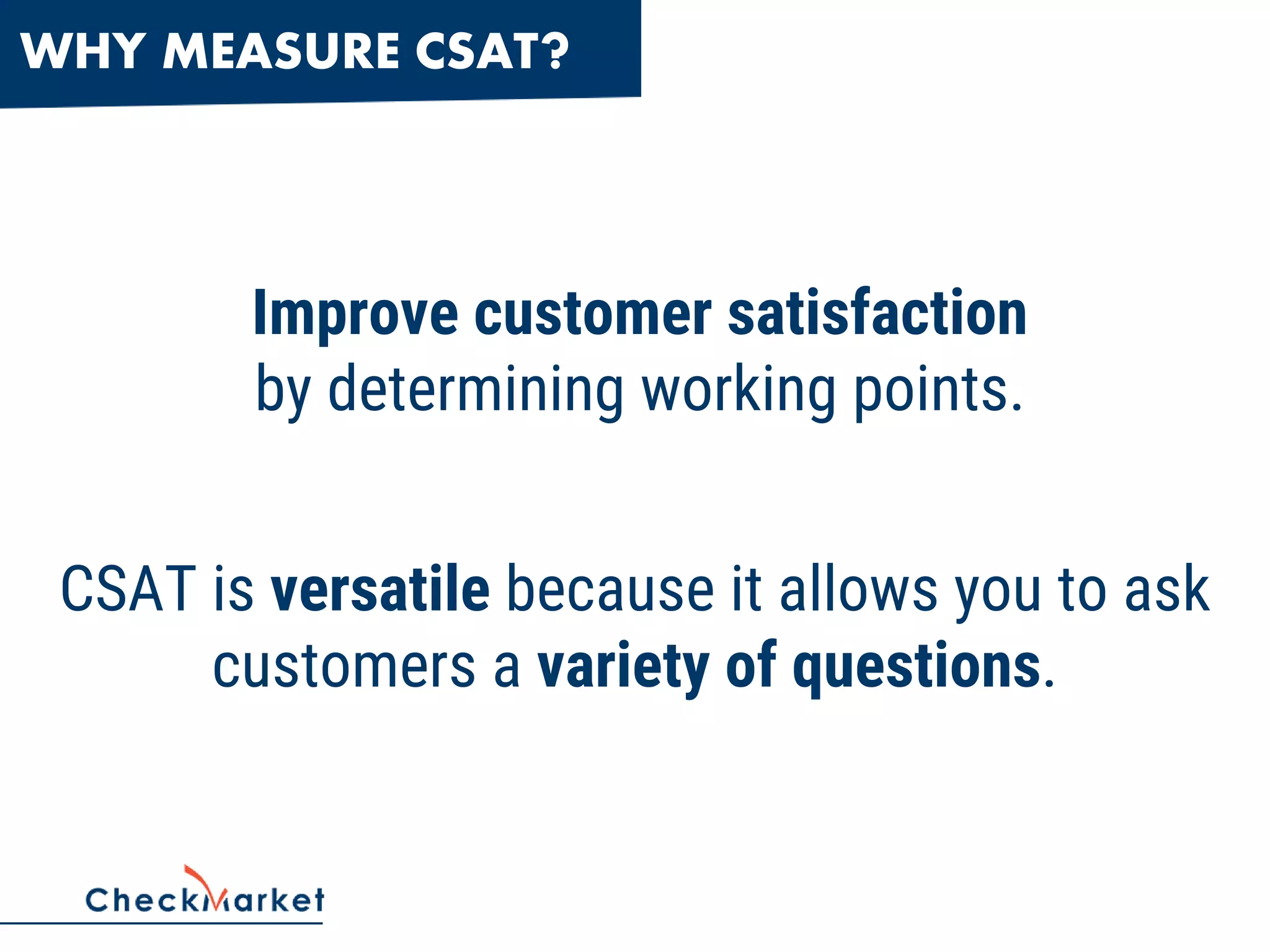 What is the Customer Satisfaction Score / CSAT? | PDF