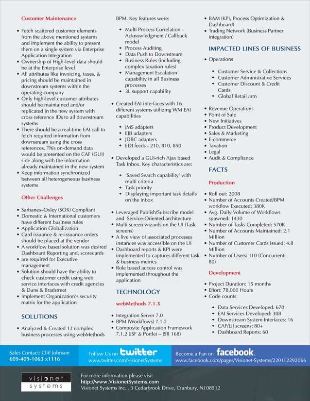 Customer Service & Delivery Management - Using WebMethods for BPM & EAI | Case Study | PDF