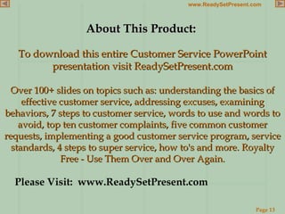 CUSTOMER SERVICE POWERPOINT | PPT