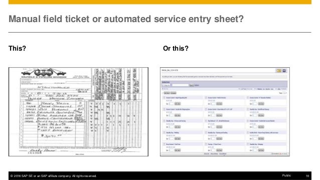 Service Entry Sheets for Major and Complex Capital Projects