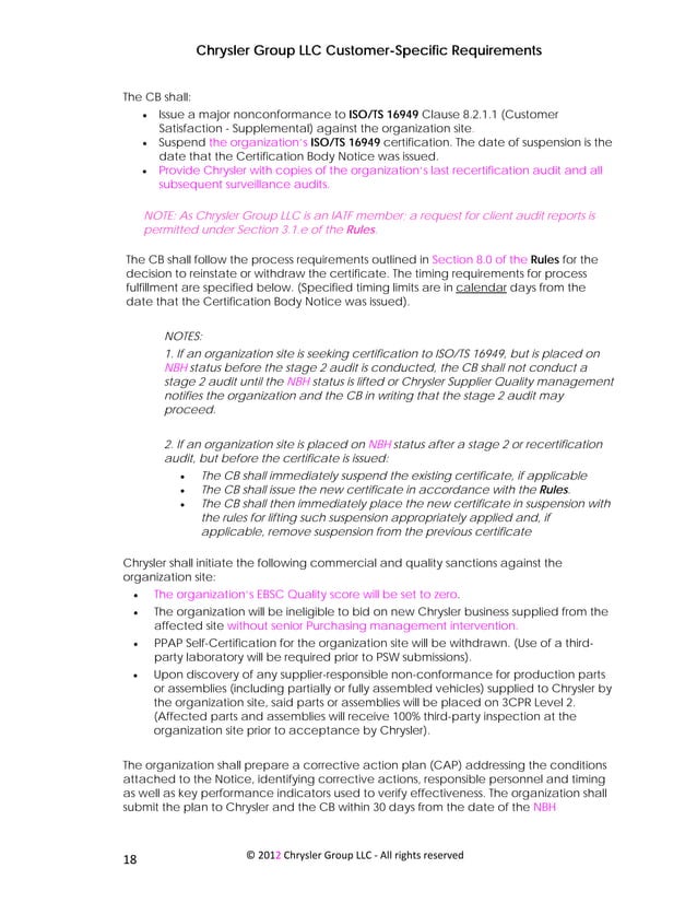 Customer specific requirements march 2012revised | PDF