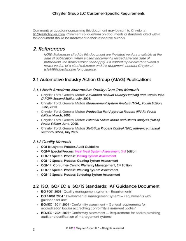 Customer specific requirements march 2012revised | PDF