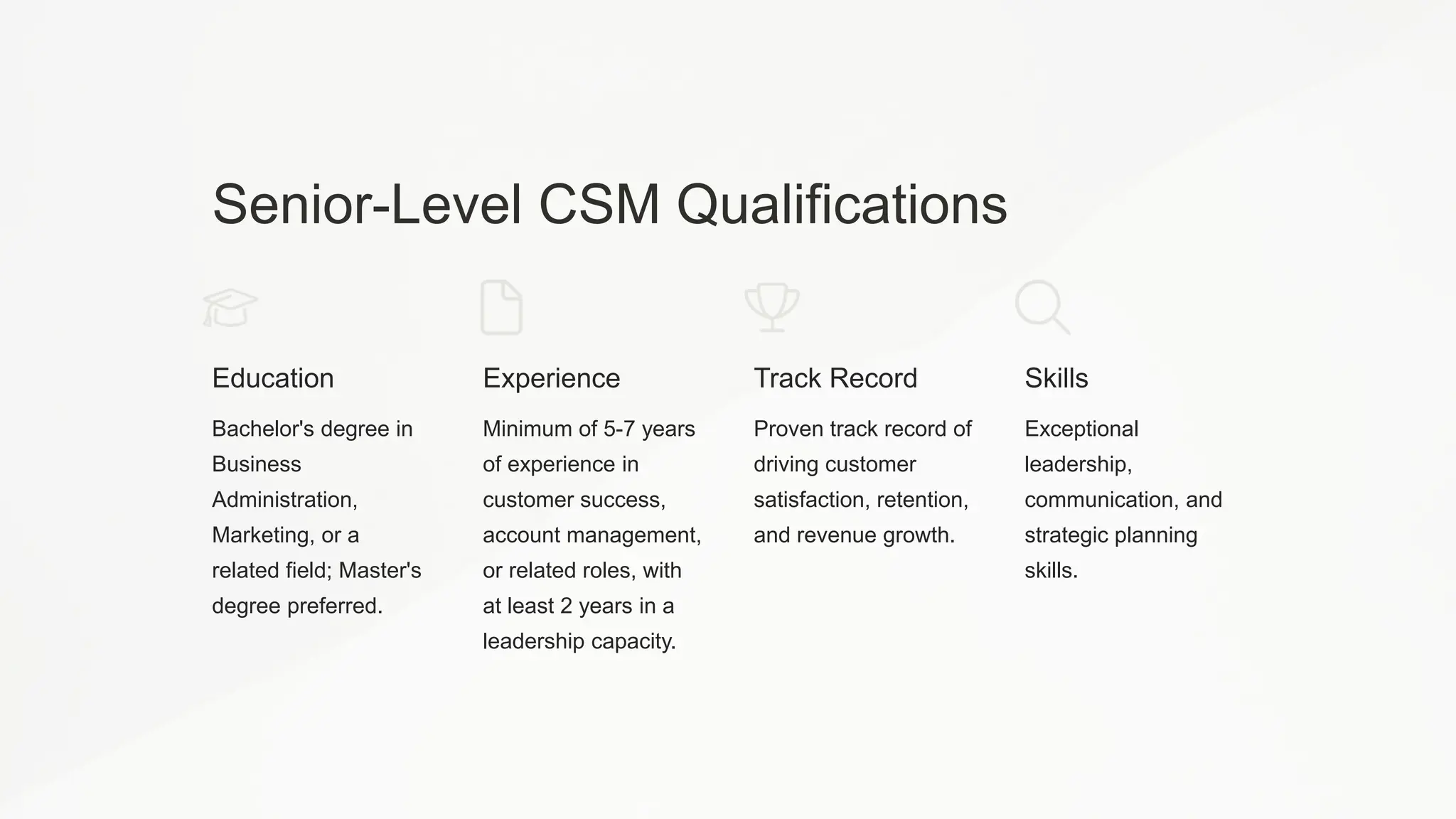 Customer Success Manager job description | PPT