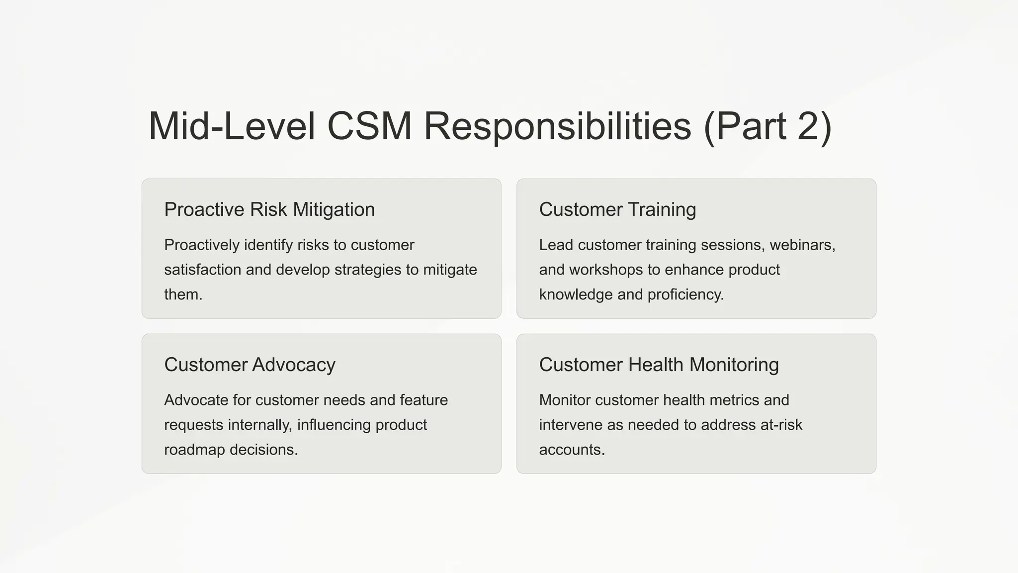 Customer Success Manager job description | PPT