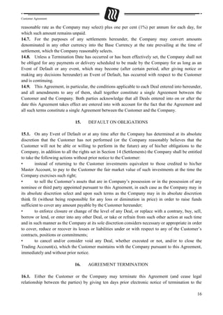 Customer agreement | PDF
