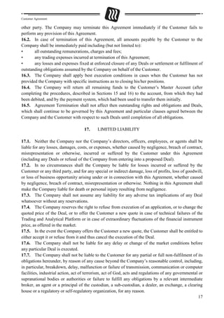 Customer agreement | PDF