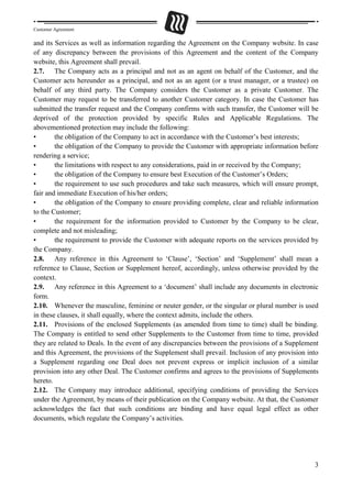 Customer agreement | PDF