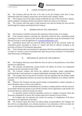 Customer agreement | PDF