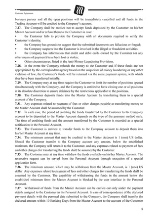 Customer agreement | PDF