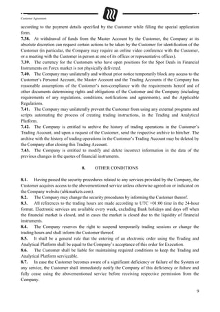 Customer agreement | PDF