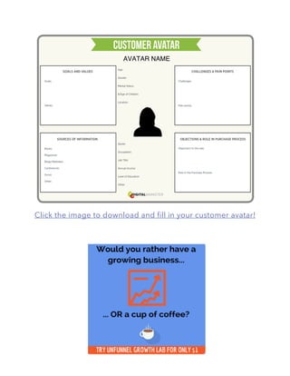 Customer Avatar Worksheet [Ebook + Template] | PDF | Internet for ...