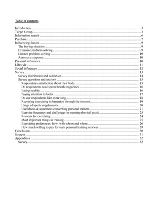 Customer Behavior Report | PDF | Physical Therapy | Wellness