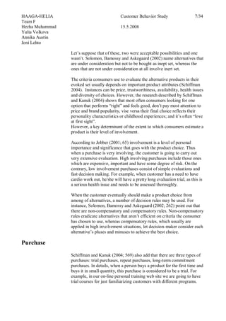 Customer Behavior Report | PDF | Physical Therapy | Wellness