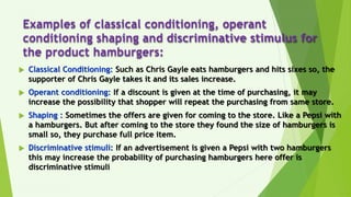 Customer behaviour, deatils of Classical Conditioning and Operant ...