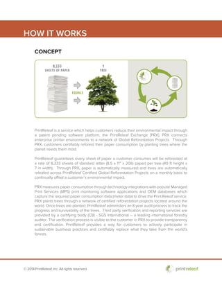 PrintReleaf Customer Brochure | PDF