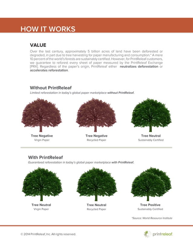 PrintReleaf Customer Brochure | PDF | Environment | Science