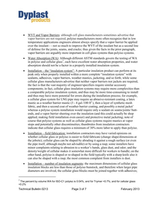 Technical Bulletin 0213 Polyisocyanurate vs. Cellular Glass Insulation ...
