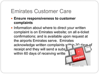 Customer care of Emirate Airline | PPTX