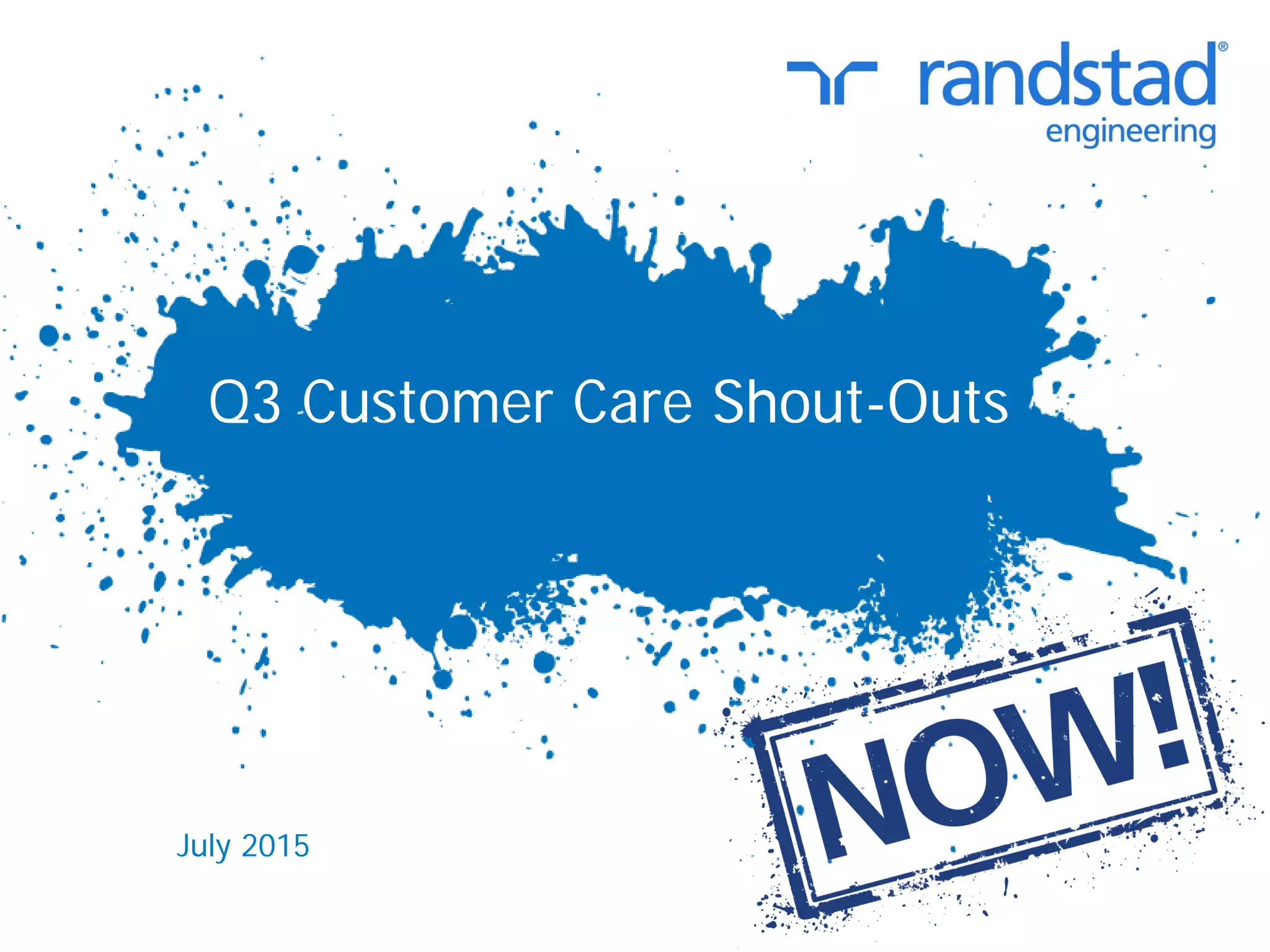 Customer care shout outs | PDF