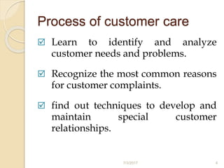 Customer care and compalin handling | PPTX
