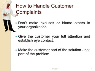 Customer care and compalin handling | PPTX