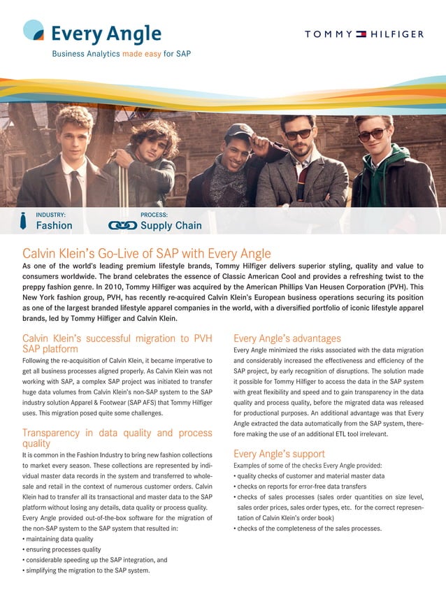 Tommy Hilfiger uses Every Angle for SAP supply chain transparency and performance improvement | PDF