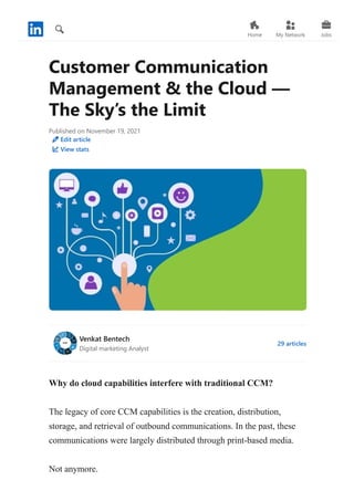 Customer communication management & the cloud (ccm) | PDF