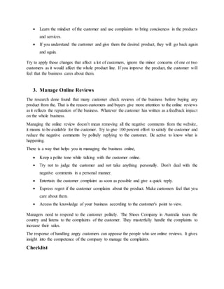 Customer complain 1 | DOCX