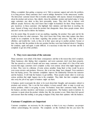 Customer complain 2 | PDF