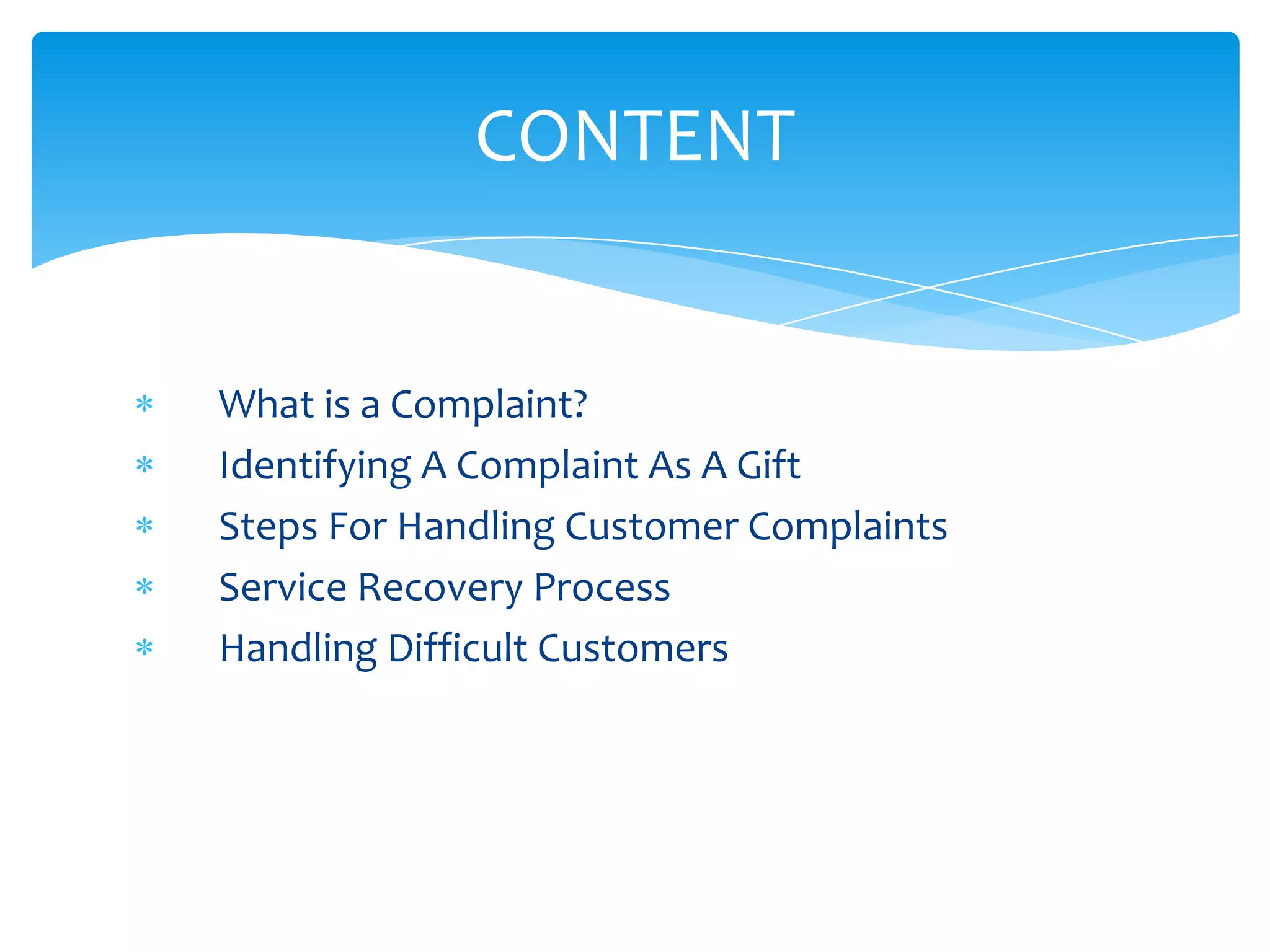 Customer Complaint Management | PPTX