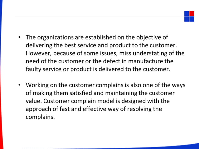 Customer complaint management ppt | PDF