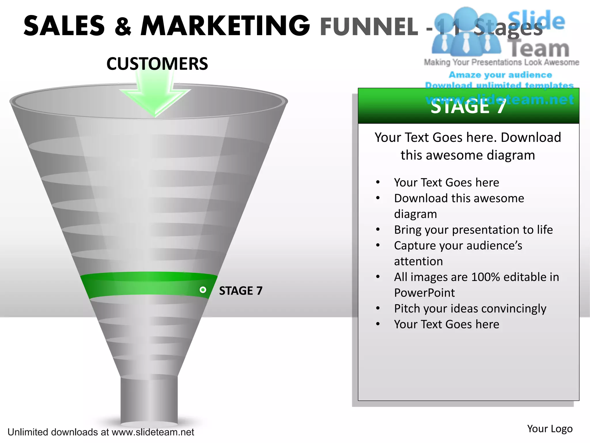Customer conversion funnel power point slides and ppt diagram templates ...