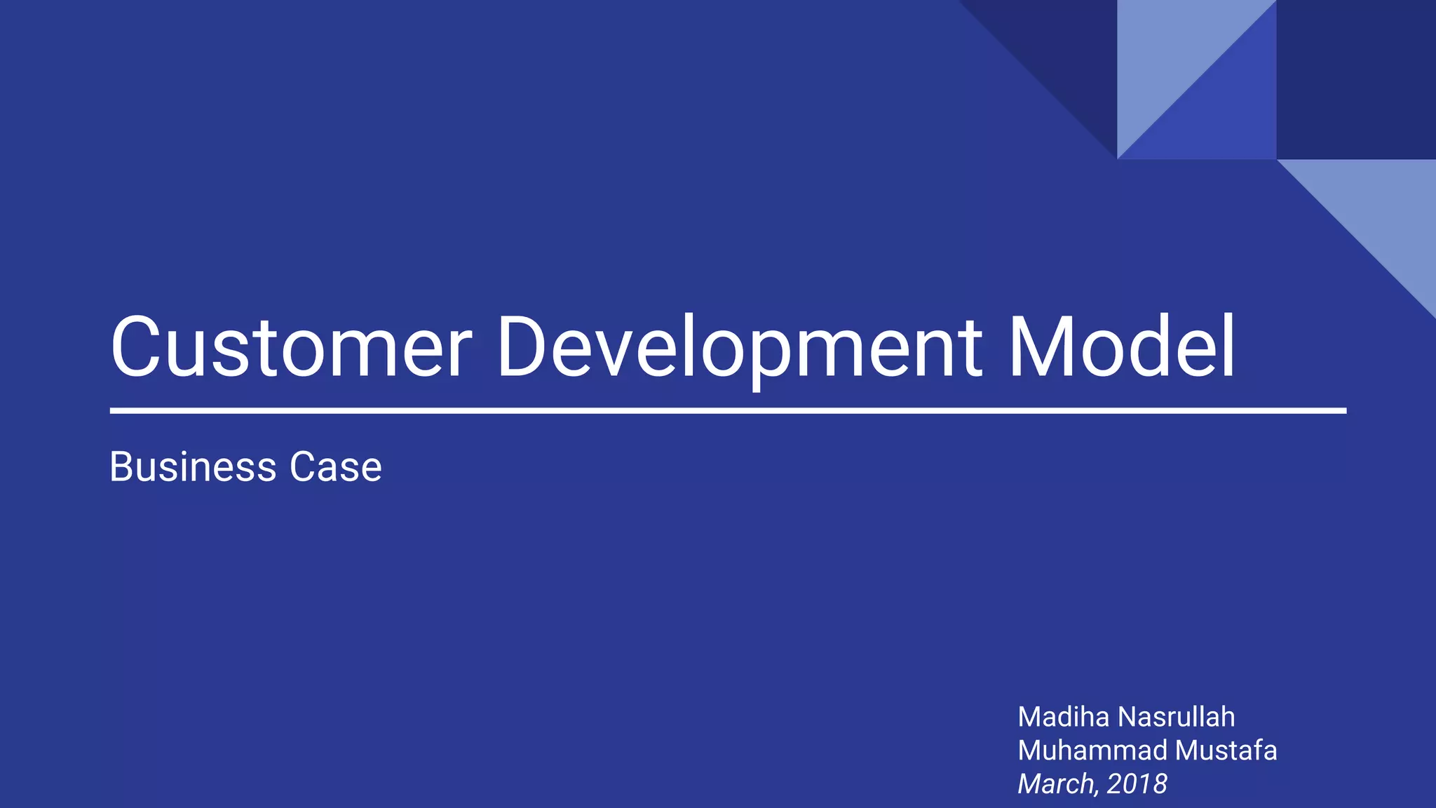 Customer development model | PPTX