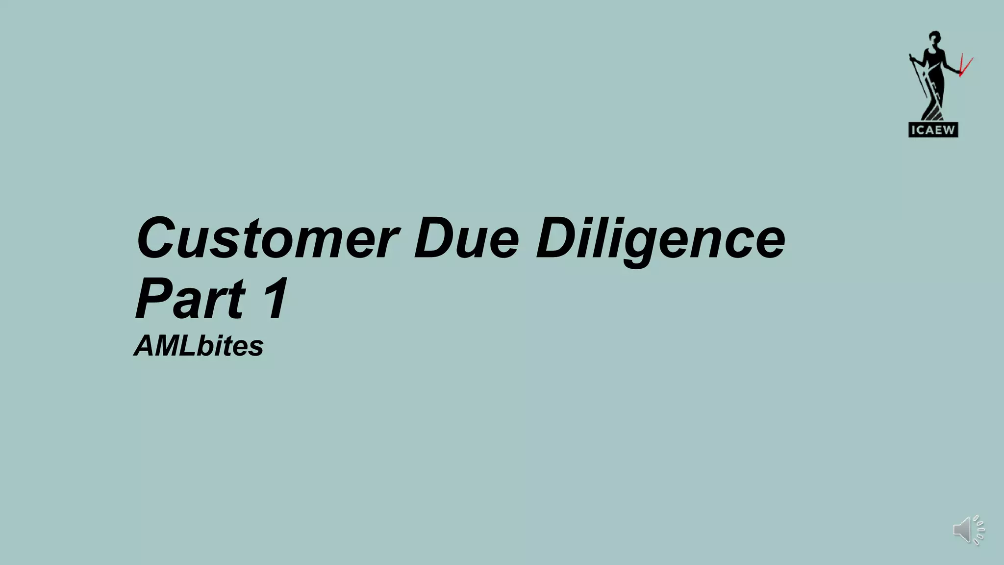 Customer Due Diligence Part 1 Slides Pptx
