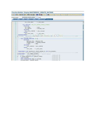 Customer exit for passing extra fields in master data distribution using smd tool | DOCX