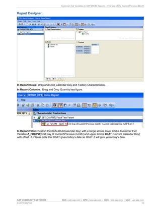 Customer exit variables in sap | PDF