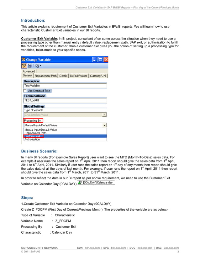 Customer Exit Variables In Sap Pdf