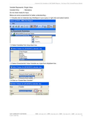 Customer exit variables in sap | PDF
