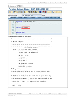 Customer exit variables in sap | PDF