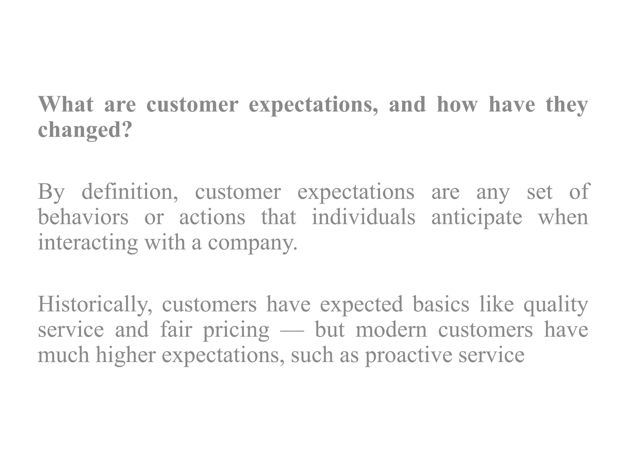Customer expectation | PPTX