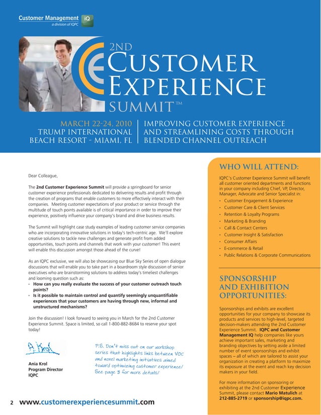 Customer Experience Summit 2010 | PDF | Business Expos & Conferences ...