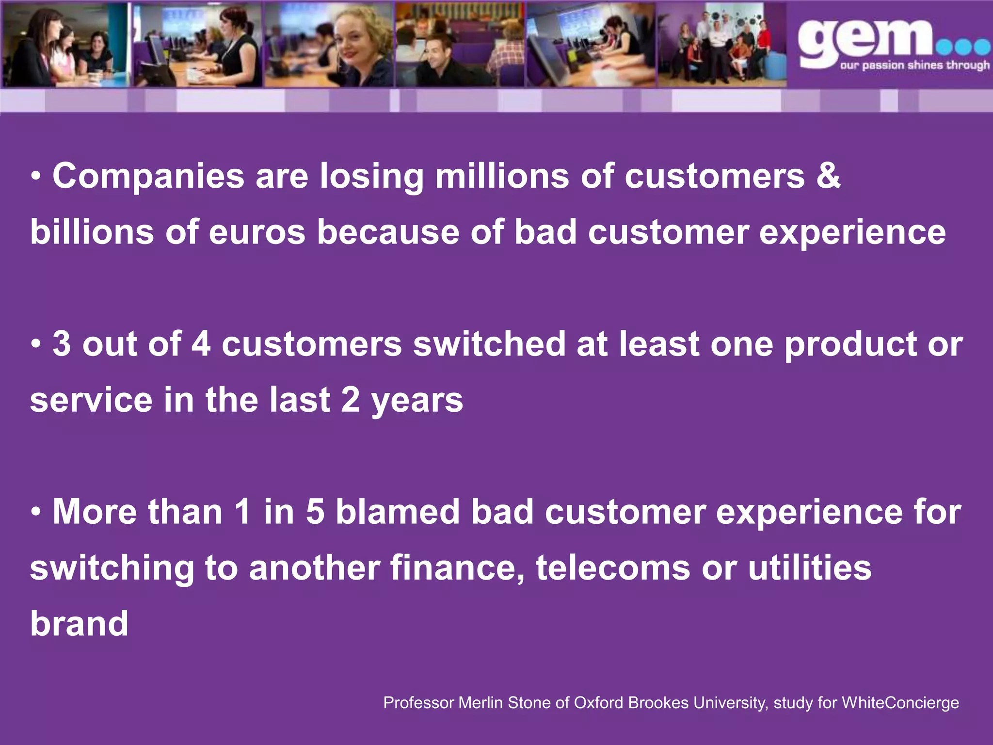 gem Customer Experience Breakfast - Jayne Hall | PPT