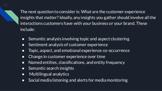 Customer Experience Insights | PDF