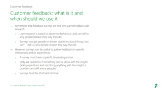 Customer feedback - How and when | PPTX