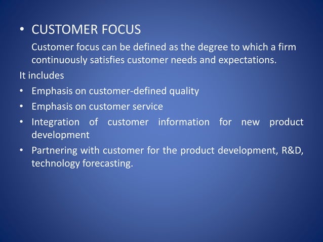 Customer focus | PPTX