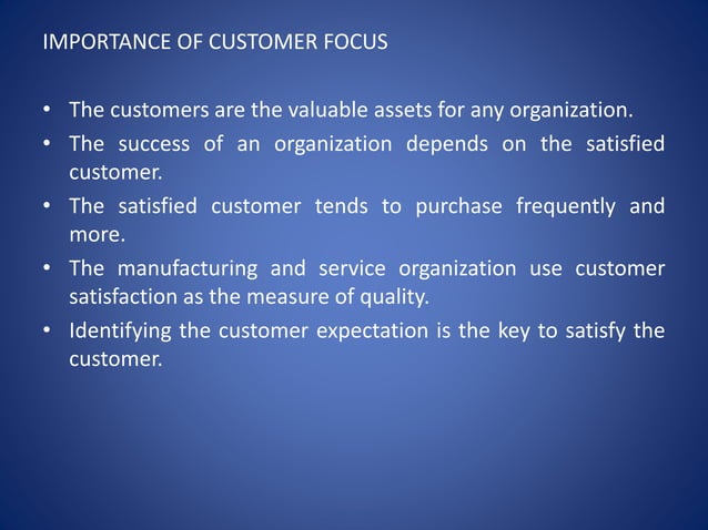 Customer focus | PPTX