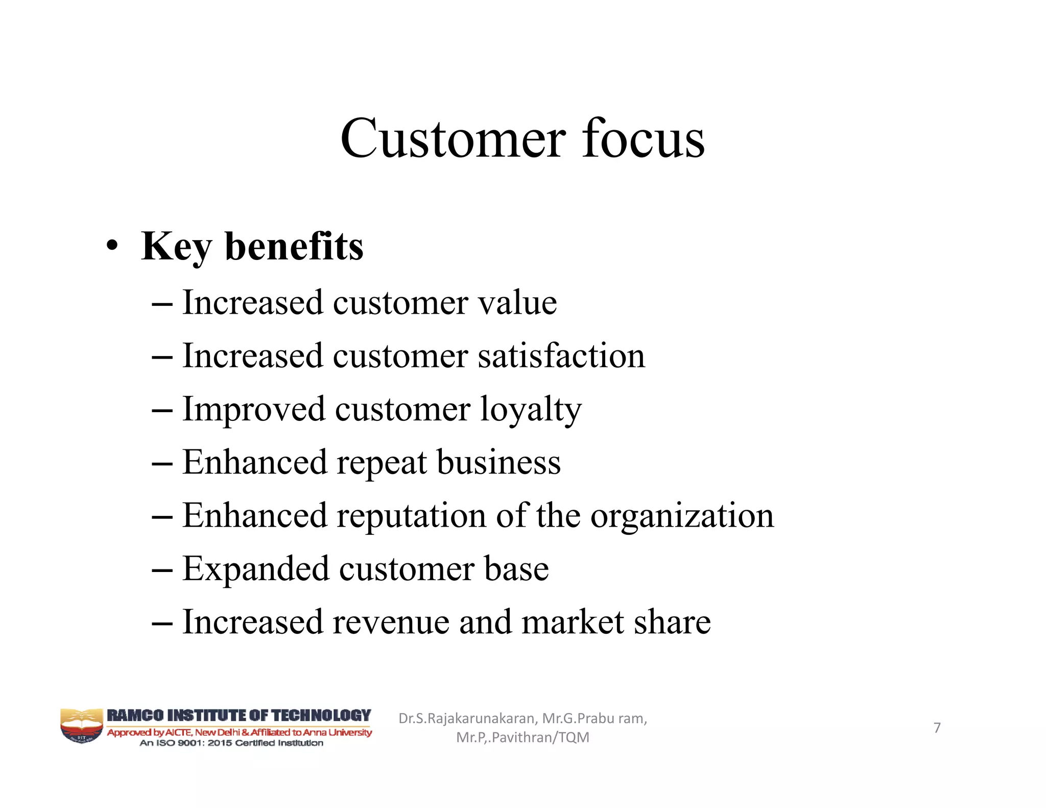 Customer focus | PDF
