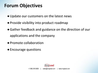 RingLead Customer Forum Q2 2013 | PPT