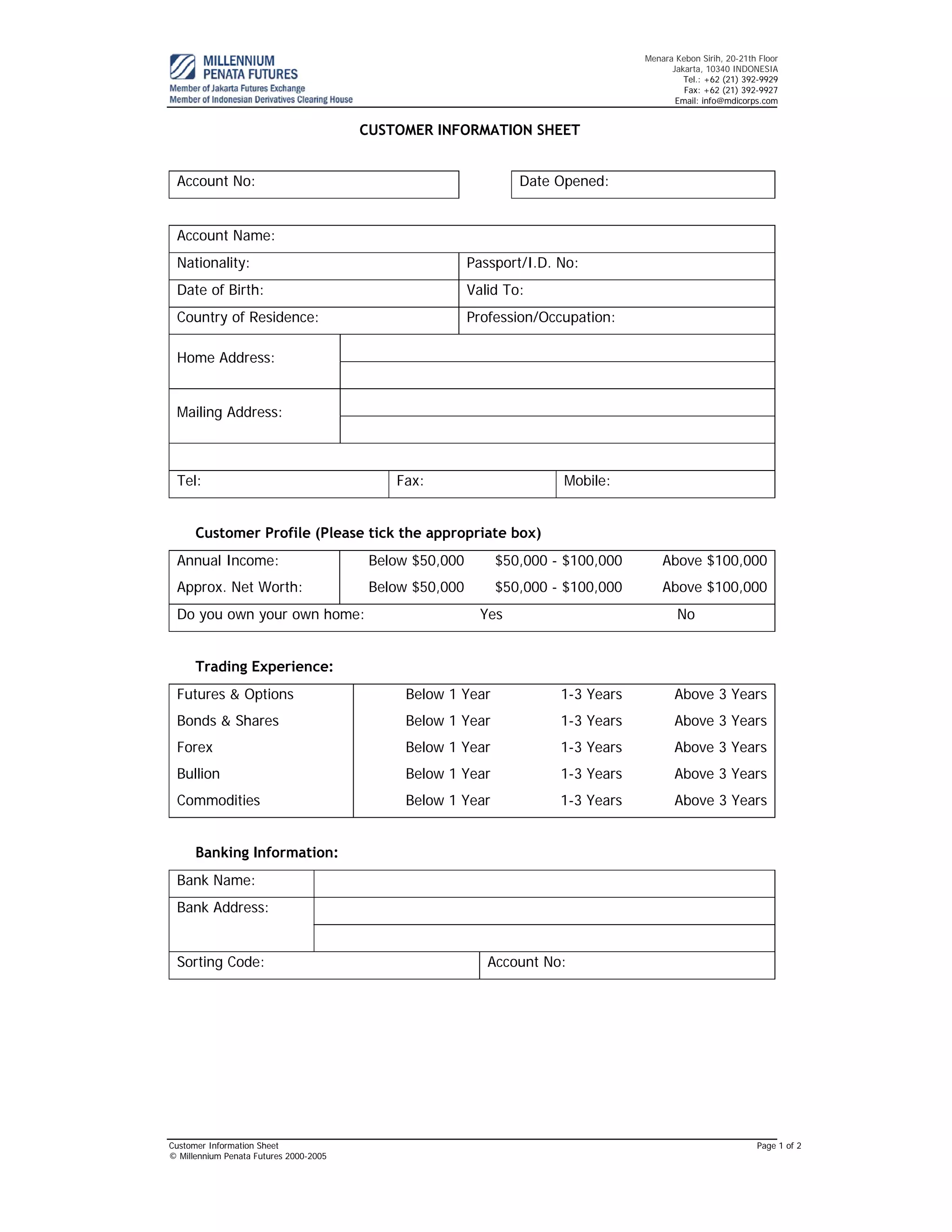 Customerinformationsheet | PDF